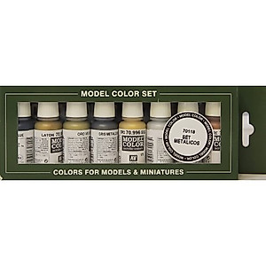 Vallejo Metallic Colors, 17ml (Set of 8)