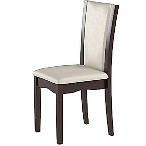 24/7 Shop at Home Stan Wooden Kitchen & Dining Room Chairs Set of 2, Dark Cherry