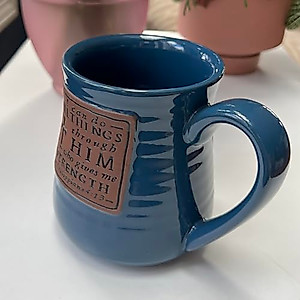 Abbey Gift 57664 Can Do All Things Pottery Mug, 5 x 5 x 4.1 inches