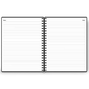 A4 Undated Daily Planner Notebook- Daily Productivity Planner with Hourly Schedules, Action Items and Follow-up, Daily Organizer to Improve Time Management, 8.5 × 11 Inch, Black PU Daily Planner 2024