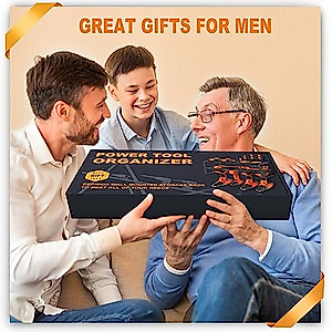 DECMIOX Power Tool Organizer, Wall Mounted Storage Rack, 150lb weight limit Heavy Duty Floating Tool Shelf, Utility Holder for Drill & Screwdriver, Christmas Gift for Men Dad Father's Day