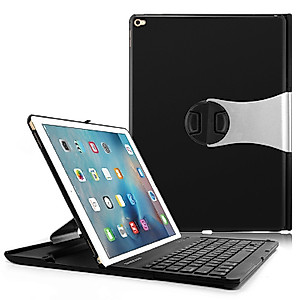 ProCase Keyboard Case for 1st & 2nd Generation iPad Pro 12.9 2017 2015, iPad Pro 12.9 Tablet Wireless Keyboard Case for iPad Pro 12.9" (2nd & 1st Gen)- Black