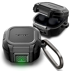 Spigen Lock Fit Designed for Galaxy Buds2 Pro Case (2022) / Galaxy Buds Pro (2021) / Galaxy Buds 2 (2021) / Galaxy Buds Live (2020) Case with Secure Lock Protection - Black