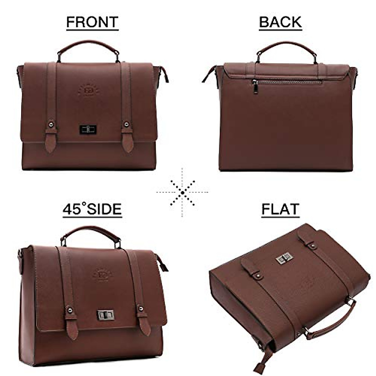 Laptop Bag,15.6 Inch Women Laptop Briefcases Business Laptop Shoulder Bags Structured Work Tote Bag with Professional Padded Compartment for Tablet Notebook Ultrabook,Graduation Gifts for Her