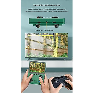 X6 Handheld Game Console, Retro Game Console Built-in 32GB 10000+ Classic Games, 3.5-inch OCA IPS Screen, Dual 3D Joystick, 11 Emulators, Handheld Gaming Console Support TV Output,Green