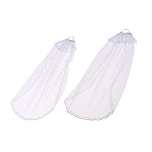 Esquirla White Doll Wedding Veil for Wedding Dress Clothes for 12 Inches