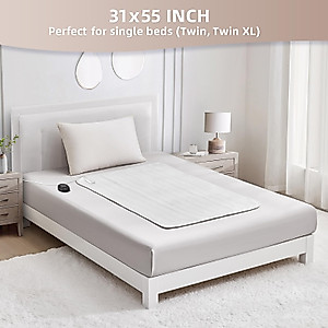 Bwarm Electric Heated Mattress Pad Mini Twin Size, 31" x 55", Bed Warmer, 9 Heat Settings, 1-12 Hours Auto Off, Deep Pocket, Fast Heating, Machine Washable, Soft and Cozy