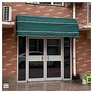 exproyzk Window Awning - Door Awning - Entry Awning - Foldable Galvanized Frame W/Uv & Water-Resistant Fabric - Window Decorator (Color : Green, Size : 100x100x100cm)