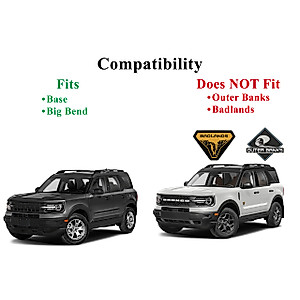 BrightLines Customized Crossbars Roof Racks Compatible with 2021 2022 2023 2024 Ford Bronco Sport Base & Big Bend Models for Kayak Luggage ski Bike Carrier