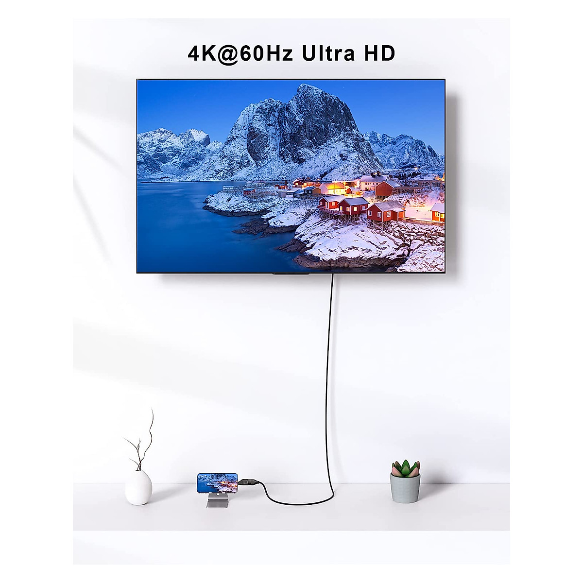 CableCreation USB C to DisplayPort Adapter 4K@60Hz, Male Type C to Female DisplayPort Adapter Compatible with iPhone 16 15 Pro/Promax/Plus, MacBook Pro Air, Steam Deck, iPad Pro, iMac, XPS, Galaxy