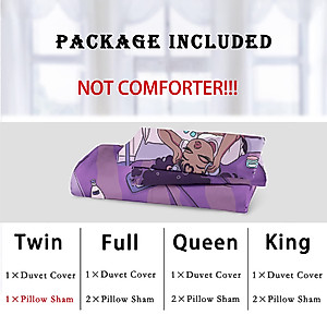 kodhyvj Black African American Girls Duvet Cover Sets, Pretty Afro Black Girl Bedding Sets, Black Girl Love Music Purple Bedding Set, Twin Size for Black Womens Girls Kids Room Gifts No Comforter