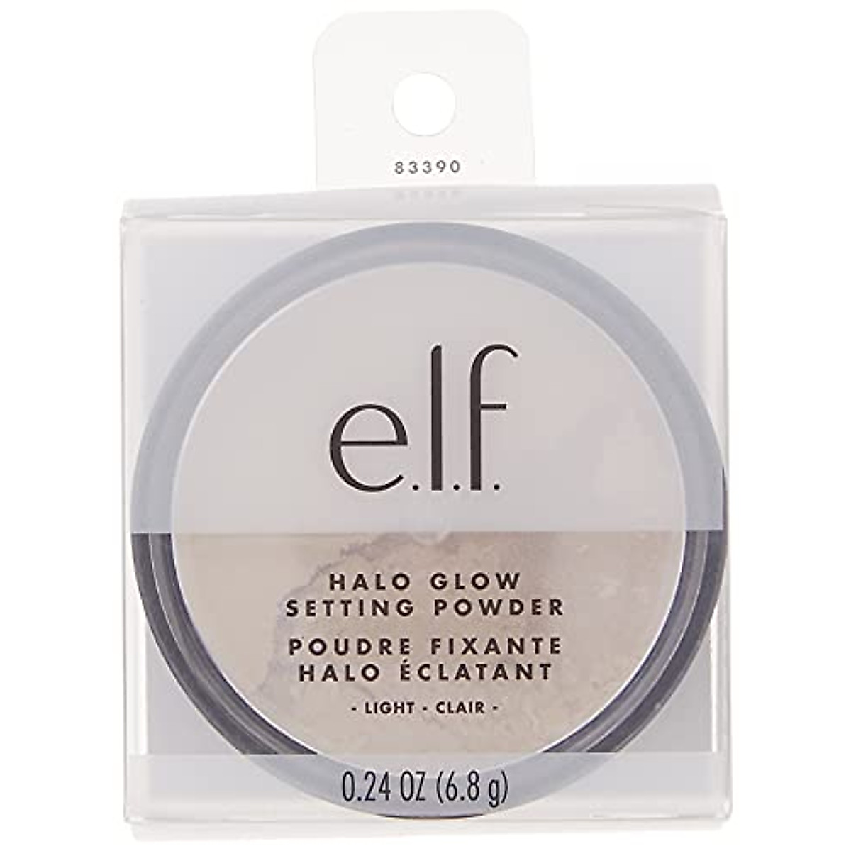 e.l.f, Halo Glow Setting Powder, Silky, Weightless, Blurring, Smooths, Minimizes Pores and Fine Lines, Creates Soft Focus Effect, Light, Semi-Matte Finish, 0.24 Oz