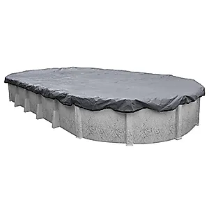 Pool Mate 301632-4-PM 20-Year Premium Winter Oval Above-Ground Pool Cover, 16 x 32-ft, Dove Gray