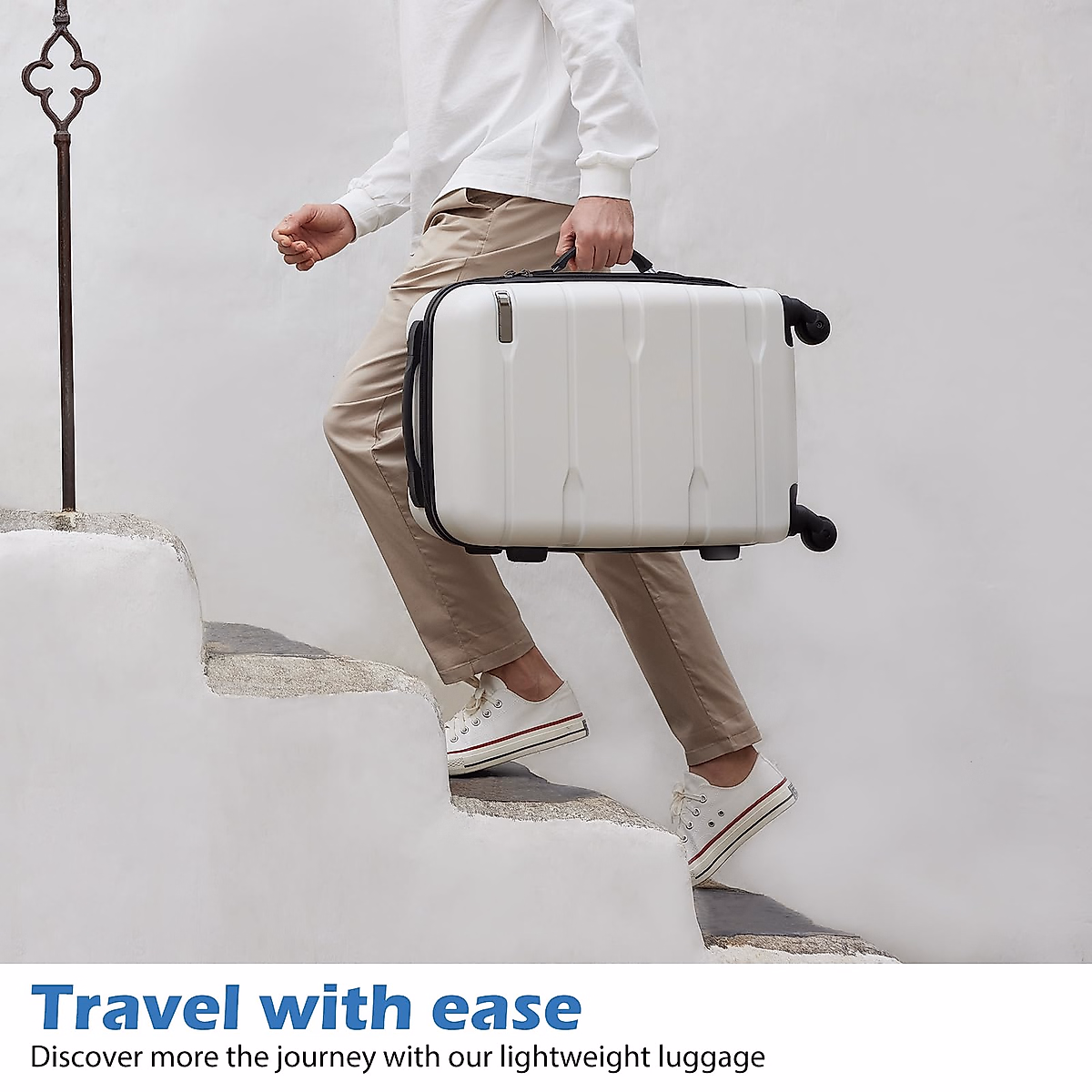 Coolife Luggage Expandable(only 28") Suitcase PC+ABS Spinner Built-In TSA lock 20in 24in 28in Carry on (Teal., S(20in_carry on))