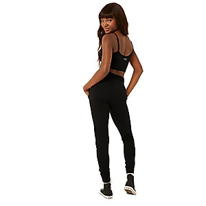 Victoria's Secret Pink Cotton High Waist Joggers, Pure Black, Medium