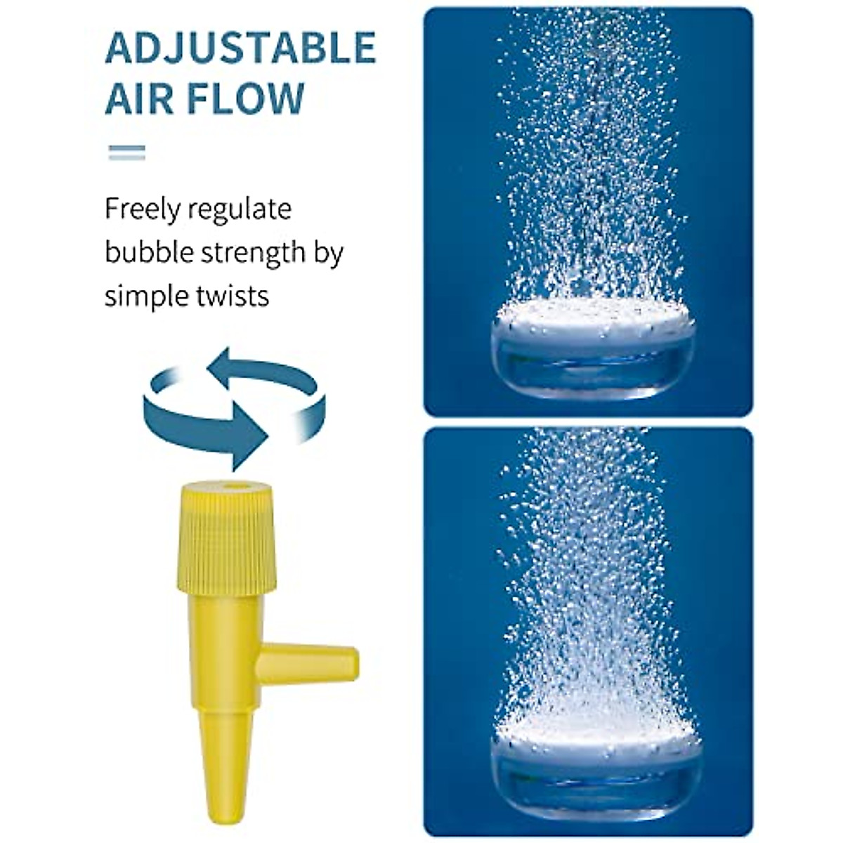 Pawfly Aquarium Air Stone Disc, 1 Inch Small Fish Tank Bubble Stone Kit Ultra-High Dissolved Oxygen Diffuser Bubbler with Accessories for Nano Air Pumps Small Buckets and Fish Tanks