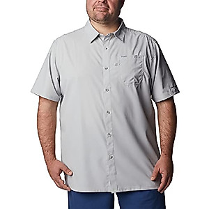 Columbia Men's Standard Slack Tide Camp Shirt, Cool Grey, Large