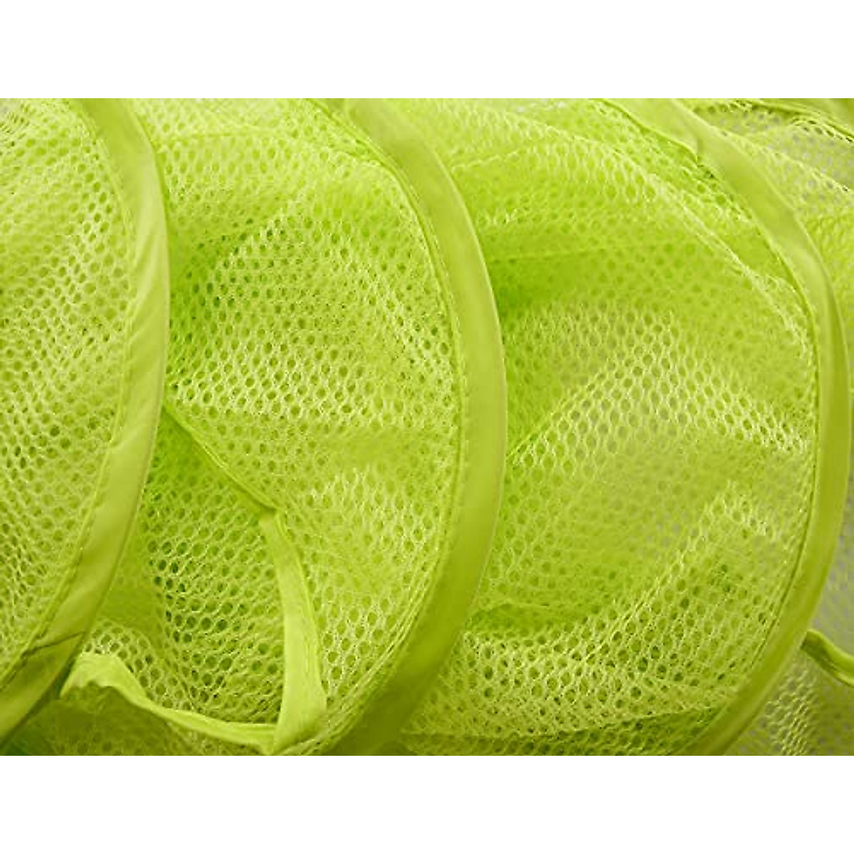 Sutinban 2 Pcs Hanging Mesh Storage Basket for Kids Room, Bathroom and Balcony, Foldable Corner Space Saver Organizer 3 Tier, for Organizing Plush Toys, Gloves, Hats, Socks Storage(Green)