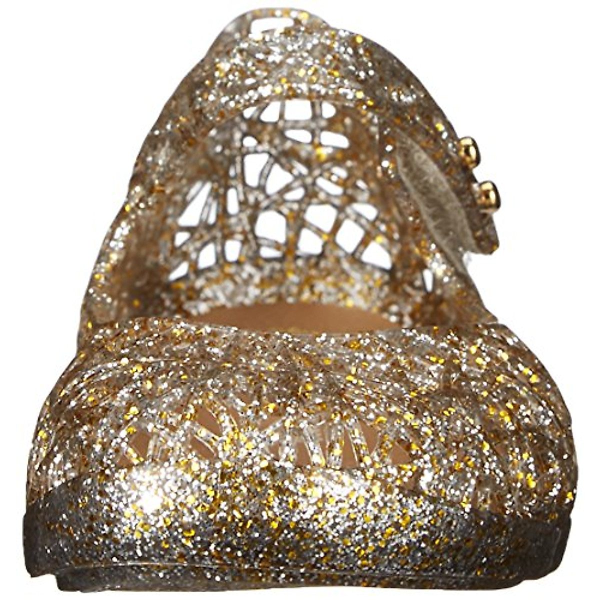 Mini Melissa Campana Zig Zag VI SP BB Mary Jane Shoe (Toddler), Mixed Golden Glitter, 8 M US Toddler