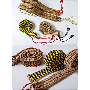 Handpan Rope Braid, Handpan Rattan Rope Surround Decoration, Apply to 21Inch -25Inch Steel Drum, Pure Handmade, Protection Buffer, Eliminate Noise ( Color : C )