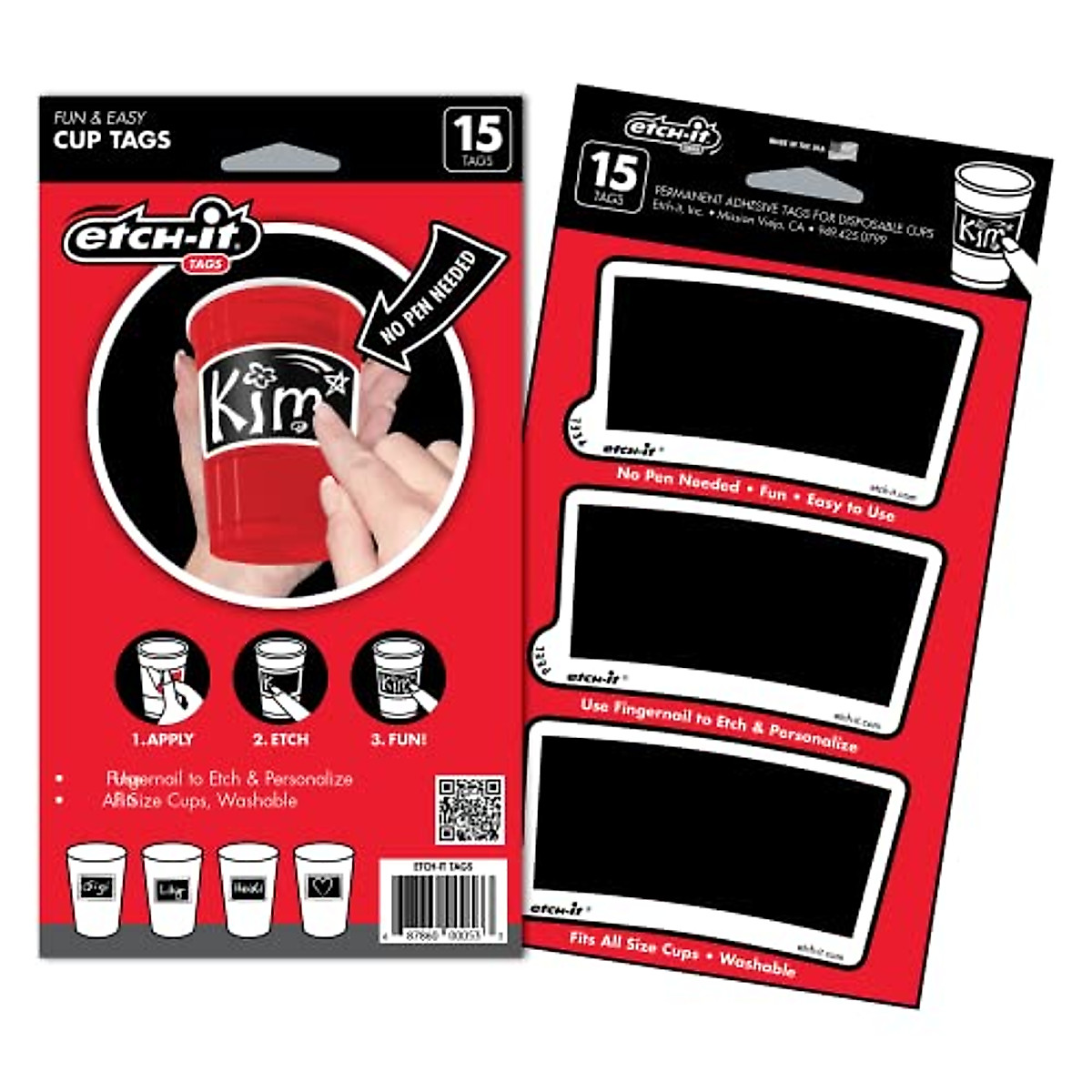 Etch-it Cup Tags (2-Pack 30 Tags)
