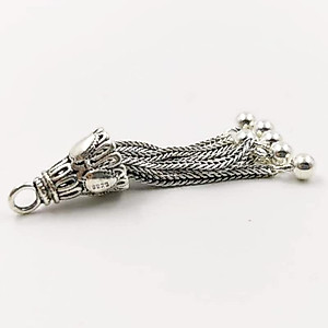 ALBASHAN S925 sterling silver tassel pendant DIY tasbih (style 1)