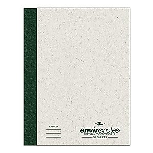 ROARING SPRING Recycled Composition Book, 9 3/4" x 7 1/2" (77270), Gray Kraft, Single Notebook, (ROA77270)