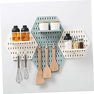 Zerodeko 3 pcs Storage Rack Small Storage Shelves Wall Mounted Shelf White Storage Shelves White Hanging Shelves Plastic pegboard Wall Shelves Pegboard Wall Ledges Wall Shelf Wall Rack Tool