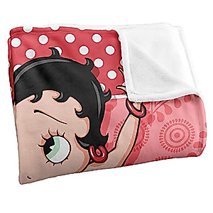 Trevco Betty Boop Paisley & Polka Dots Silky Touch Super Soft Throw Blanket 36" x 58"