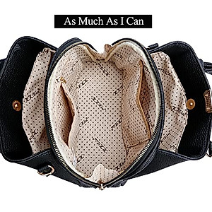 KKXIU Purses and Handbags for Women Top Handle Satchel Shoulder Ladies Crossbody Bags (E-Light Grey)