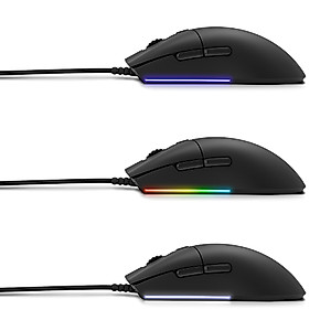 NZXT Lift 1 Symm, Lightweight Symmetrical Wired USB Gaming Mouse, Lightweight 67g Design, 1K Polling Rate, Omron Mechanical Switches, 16K DPI Optical Sensor, Black