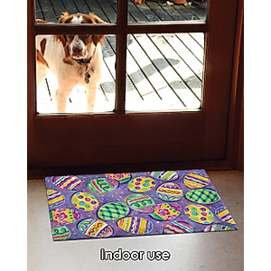 Toland Home Garden 800199 Egg Toss Spring Door Mat 18x30 Inch Easter Outdoor Doormat for Entryway Indoor Entrance