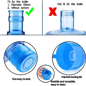 GuangTouL 20 Pcs Non Spill Caps for 3 & 5 Gallon Water Jug Cap Anti-Splash Bottle Caps Replacement Water Bottle Snaps