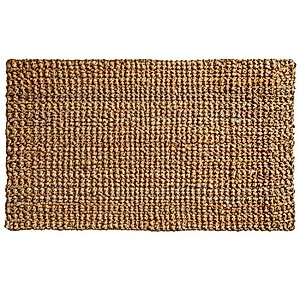 PLUS Haven Jute Doormat - Size: 17.5-Inches x 30-Inches - Pile Height: 1-Inch - Doormat Outdoor Entrance, Front Porch Door Mat, Easy to Clean Entry Mat, Outdoor and Indoor Uses, Home Decor