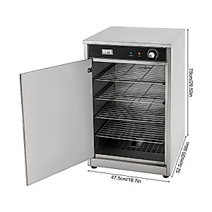Electric Hot Box Commercial Heated Holding Cabinet 5-Compartment Stainless Steel 110V Hot Box 18.7 * 20.66 * 29.52Inch Food Warmer with Temperature Display Meter (5-Compartment)