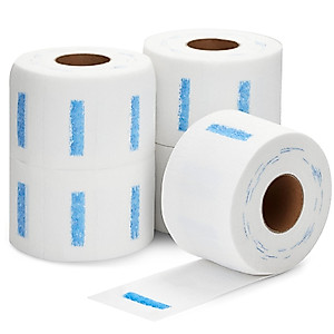 Juvale 500 Pack Disposable Barber Neck Strips for Hair Cutting, Salon, Barbershop Supplies (White, 2.4 x 11 In, 5 Rolls)