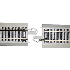 Bachmann Trains - Snap-Fit E-Z TRACK 3” STRAIGHT TRACK (4/card) - NICKEL SILVER Rail With Gray Roadbed - HO Scale