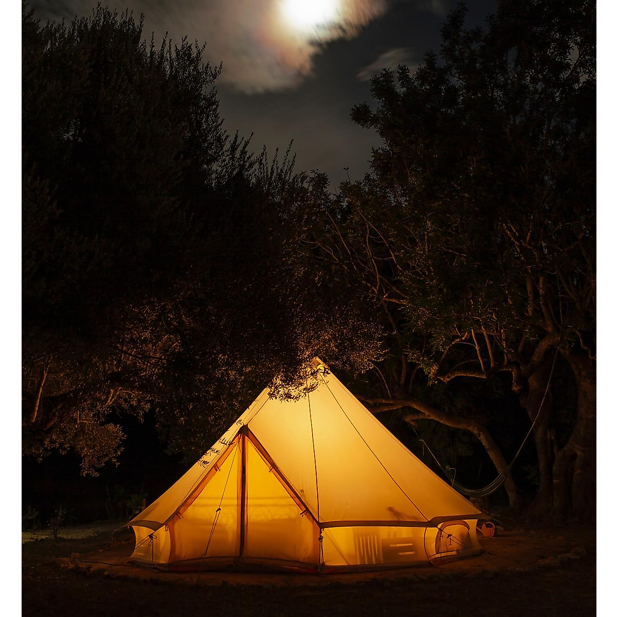 UNISTRENGH 5M/16.4ft Cotton Bell Tent with Stove Jacket (Top)