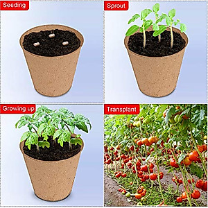 ANGTUO 102 Pcs Peat Pots for Seedlings 3.14 Inch Seed Starter Pots 100% Eco-Friendly Biodegradable Plants Pots with Drainage Holes and 20 Plant Labels