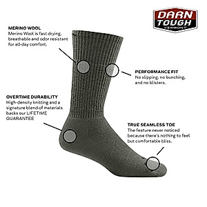 Darn Tough Tactical Boot Full Cushion Socks (T4022) Unisex – Black, Medium