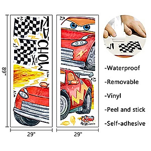 Mfault Light.Ning MCQ.Ueen Car Wall Decals Stickers, Cartoon Racing Car Nursery Decorations Boys Bedroom Art, Vehicles Infant Toddlers Kids Room Playroom Decor Gifts