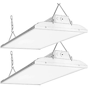 ZJOJO 2FT LED High Bay Shop Light,178W Linear LED Shop Light Fixture, 24250lm Dimmable Shop Lights, 5000K Daylight,Fluorescent 800W Equivalent,Commercial Light,Indoor Area Light for Warehouse-2Pack