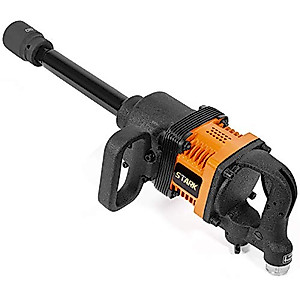 Stark Industrial 1" inch Air Impact Wrench Gun Long Shank Pneumatic Truck (38mm & 41mm Socket) with Carrying Case