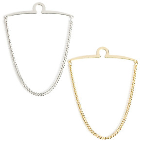 2 Pc Men's Tie Chain Gift Boxed