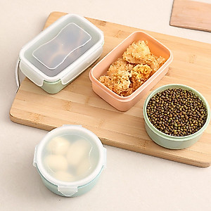 SUNFECILI Food Storage Containers With Lids Bento Box Lunch Boxes Mini Refrigerator Organizer With Lid Bento Boxes With Leak Proof Locking Lids Rectangular Airtight Food Storage Box
