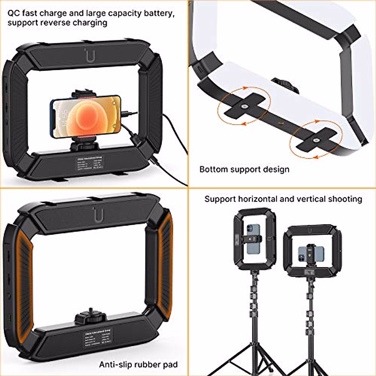ULANZI Smartphone Video Rig with Light, Cell Phone Handheld Stabilizer ...