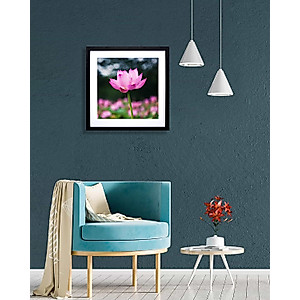 Mxtallup 40x40 Diamond Painting Frames Picture Wood,Display Pictures16x16 Inch/ 40x40 cm with Mat or 18x18 Inch/45x45cm Without Mat, Diamond Embroidery Photo Frame Diamond Art frames Black (TK007)