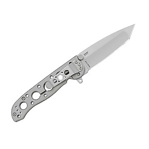 CRKT M16-02SS EDC Folding Pocket Knife: Sandvik Steel 4-Position Pocket Clip Bead Blast Blade/Stainless Steel Handle/M16-02SS