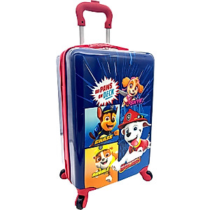 Fast Forward Kids Licensed Hard-Side 20” Spinner Luggage Lightweight Carry-On Suitcase (Paw Patrol) Carry-On 20 Inch