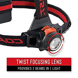 COAST® HL27 360 Lumen PURE BEAM® LED Headlamp with TWIST FOCUS™ and Variable Light Control Wheel
